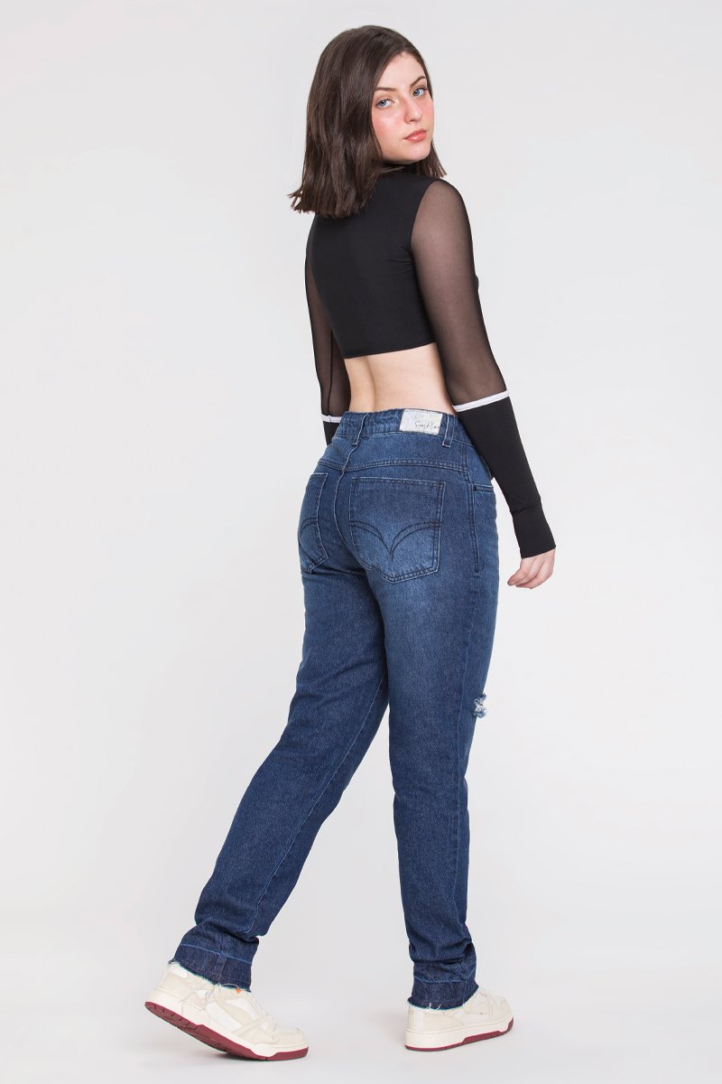 Calça Jeans Juvenil Feminina BOYFRIEND - Sun Place | Estilo e Conforto